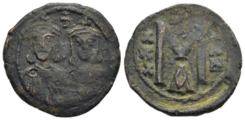 FITZ BYZANTINE EMPIRE AE FOLLIS LEO the ISAURIAN with CONSTANTINE V ± ...