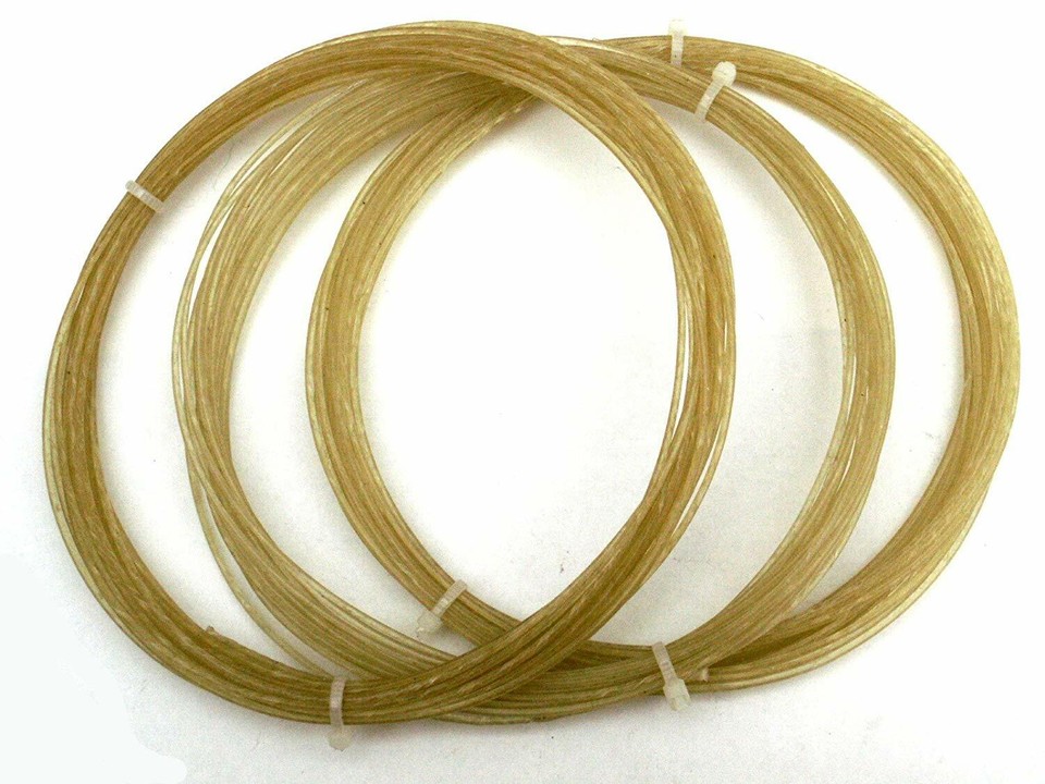 Natural Color Tennis Racket Gut 15 Gauge String 1.40 mm Natural Sheep ...