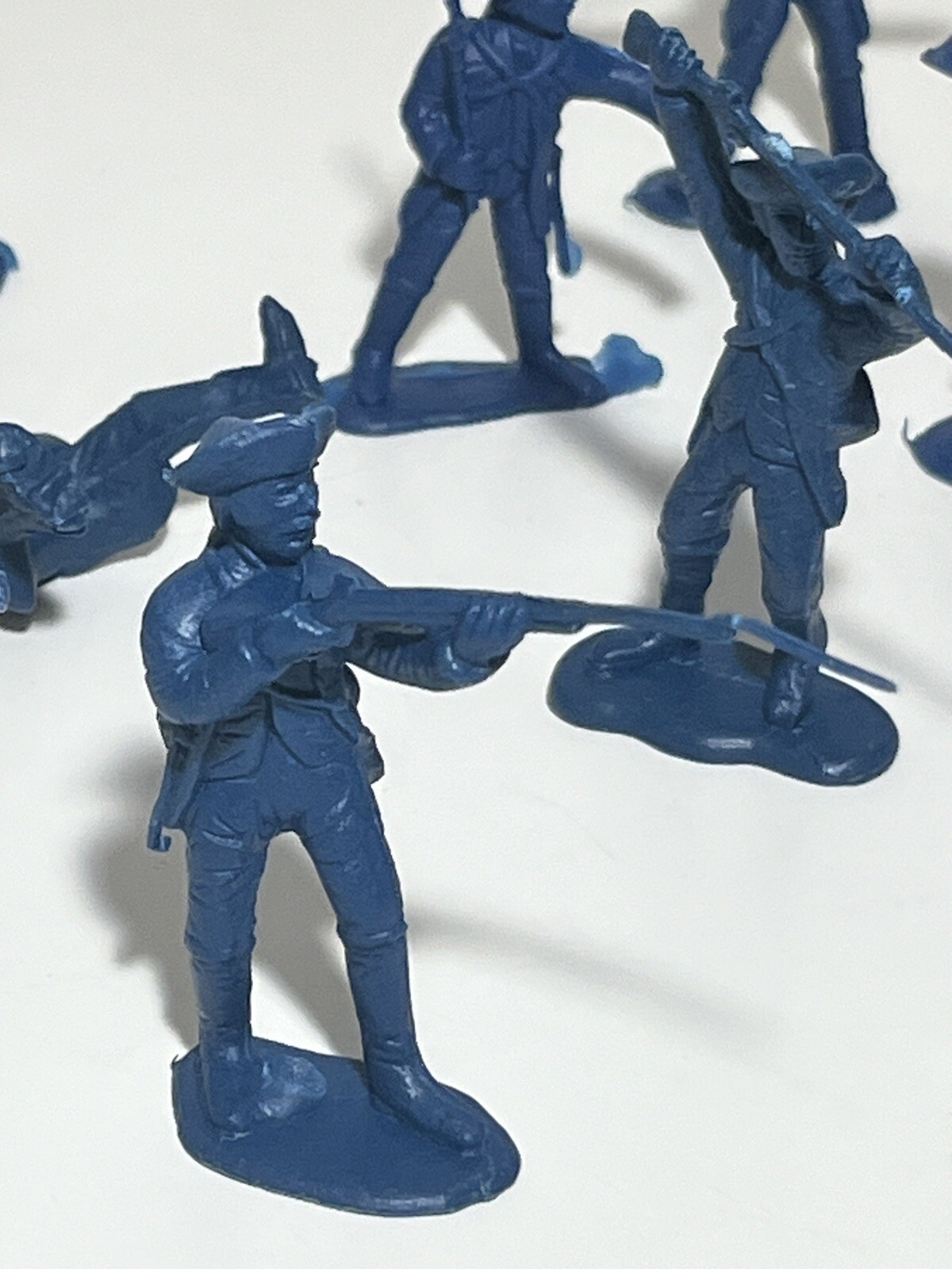 13 Vtg. Revolutionary War Plastic Army Men BMC Blue Toy Figures Soldier ...
