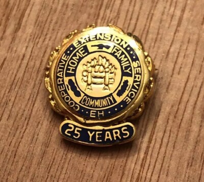 Vintage 25 Years Service Pin Cooperative Extension Service Community | eBay