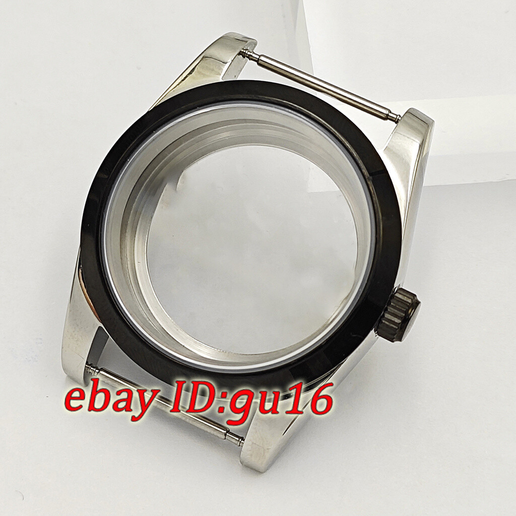 36mm 39mm watch case black silver fit NH35 NH36 Miyota 8215 ETA 2824/ ...