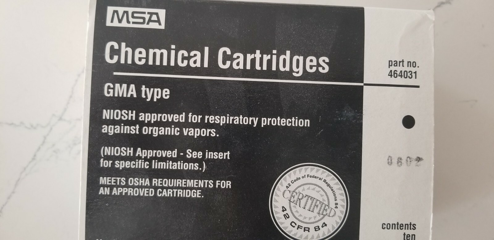 Pair of MSA 464031 Organic Vapors GMA Chemical and Combination APR ...