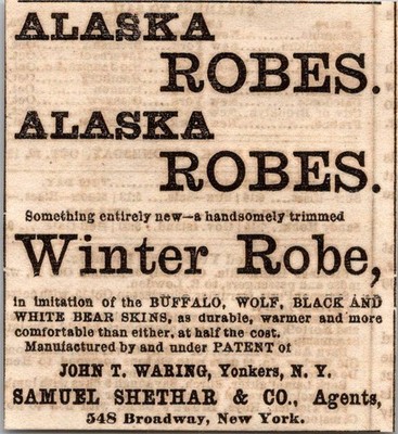Samuel Shethar & Co Robes John T Waring Yonkers NY 1869 NY Clipping ...