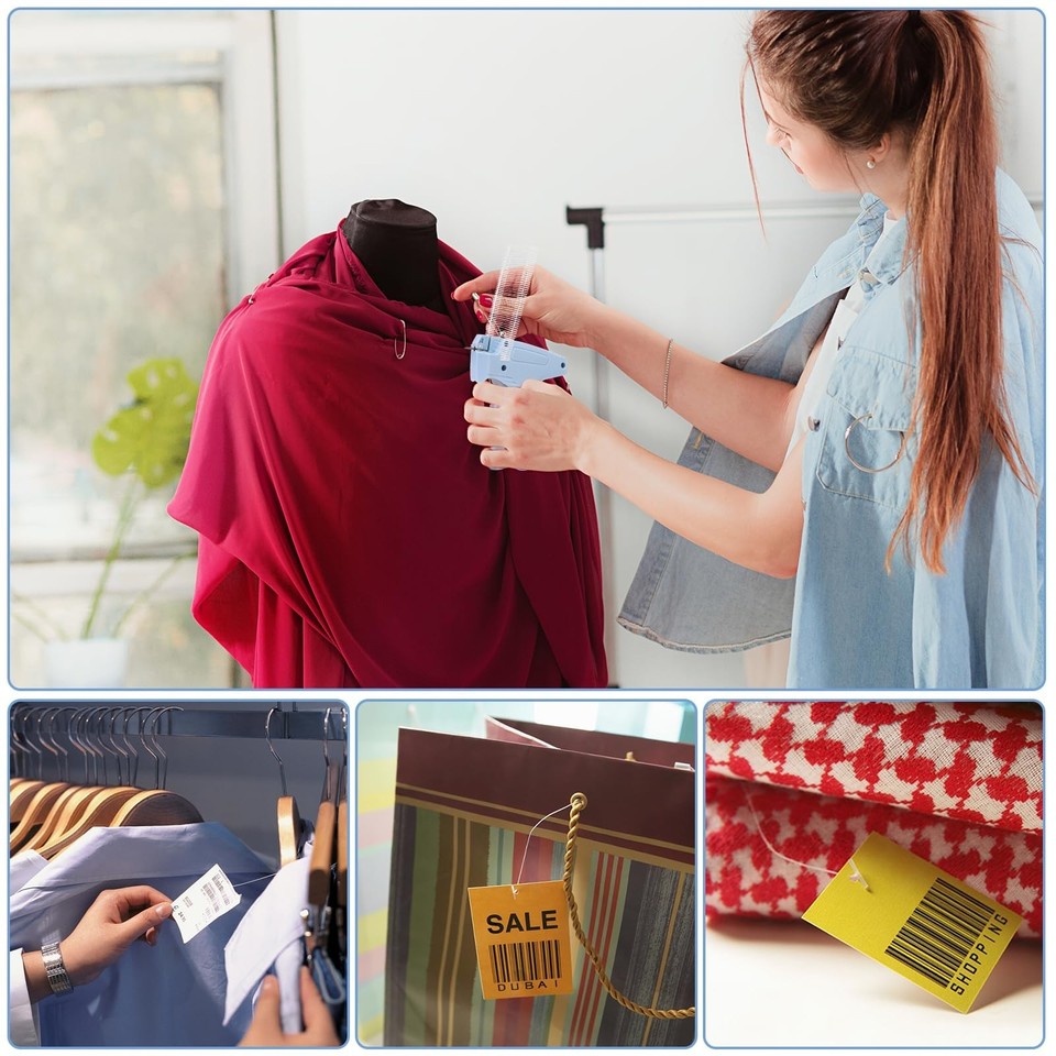 Tagging Gun for Clothing, Standard Retail Price Tag Attacher Gun Kit ...
