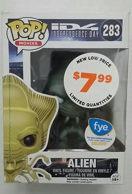 Funko Pop Movies ID4 Independence Day ALIEN Vinyl Figure #283 Fast ...