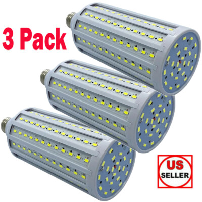 3 Pcs Super Bright 300W Eq. LED Corn Light Bulb 50W 168-Chip E26 6000lm ...