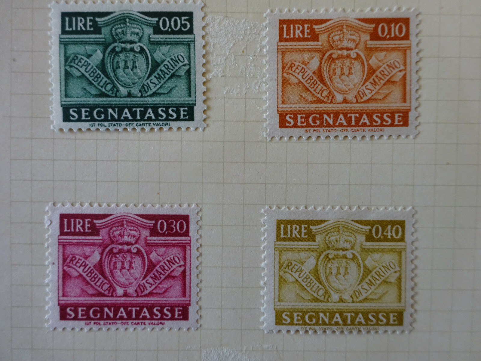SAN MARINO STAMPS X 14 VARIOUS DATES - BOLLETTA PACCHI - SEGNATASSE ...