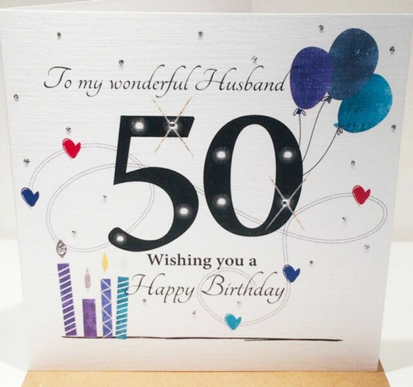 50th Birthday Card For Husband 6 X 6 Inches For Sale Online EBay 50th-birthday-card-for-husband-6-x-6-inches-for-sale-online-ebay