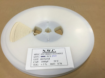 (100 PCS) NWC HV1B0603102J500NT 1000PF X7R 50V 5% 0603 | eBay