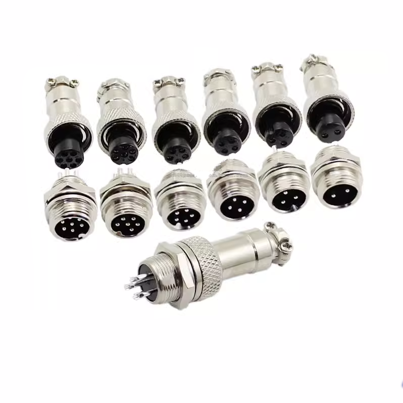 GX12-2~7 core M12 Sensor Connector Adapter Aviation Male Female Plug ...