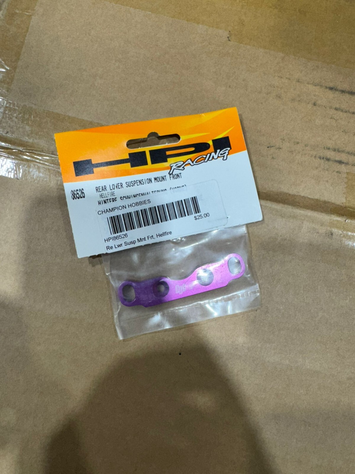 Hpi Hellfire Rear Lower Susp Mount Front / # 86526 | eBay