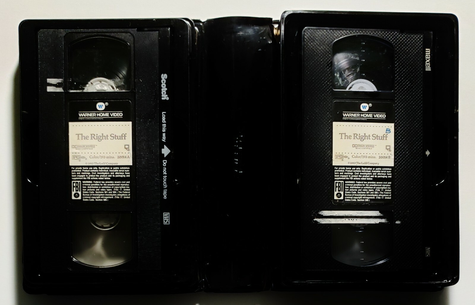 The Right Stuff (VHS, 1984, 2-Tape Set, Big Box Clamshell Case) Family ...