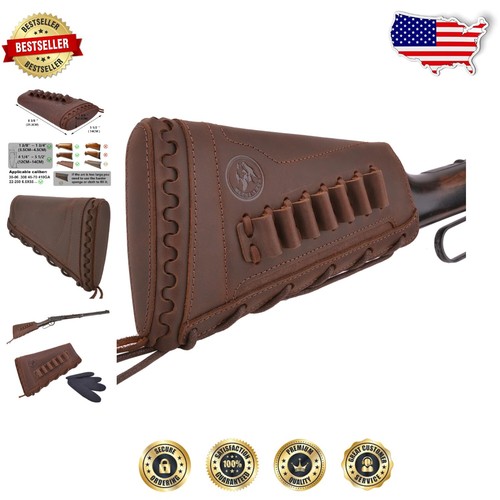 Compact Leather Rifle Butt Pad with Drawstring Closure - Right Hand ...