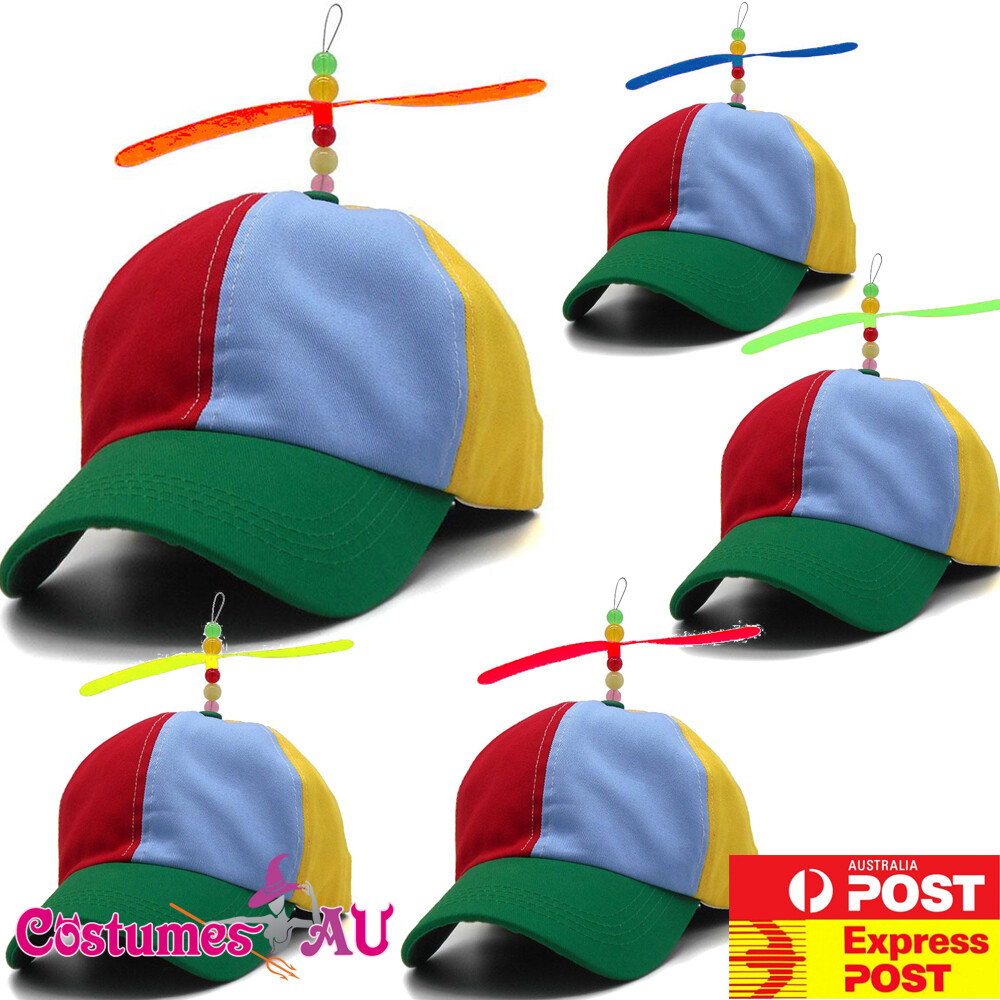 Adult Propeller Helicopter Hat Clown Cap Jester Tweedle Dee Tweedle Dum ...
