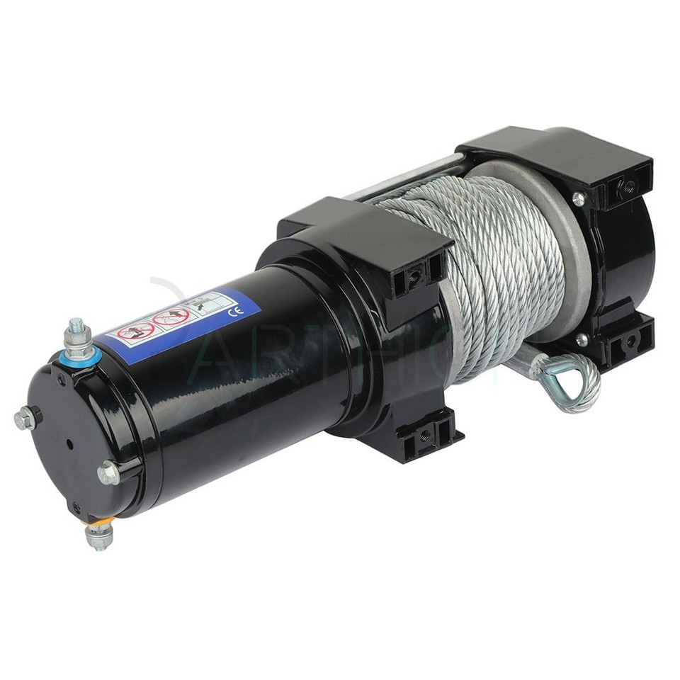 1x Electric Recovery Winch 3500LB 10m Steel Cable Rope Truck Trailer ...