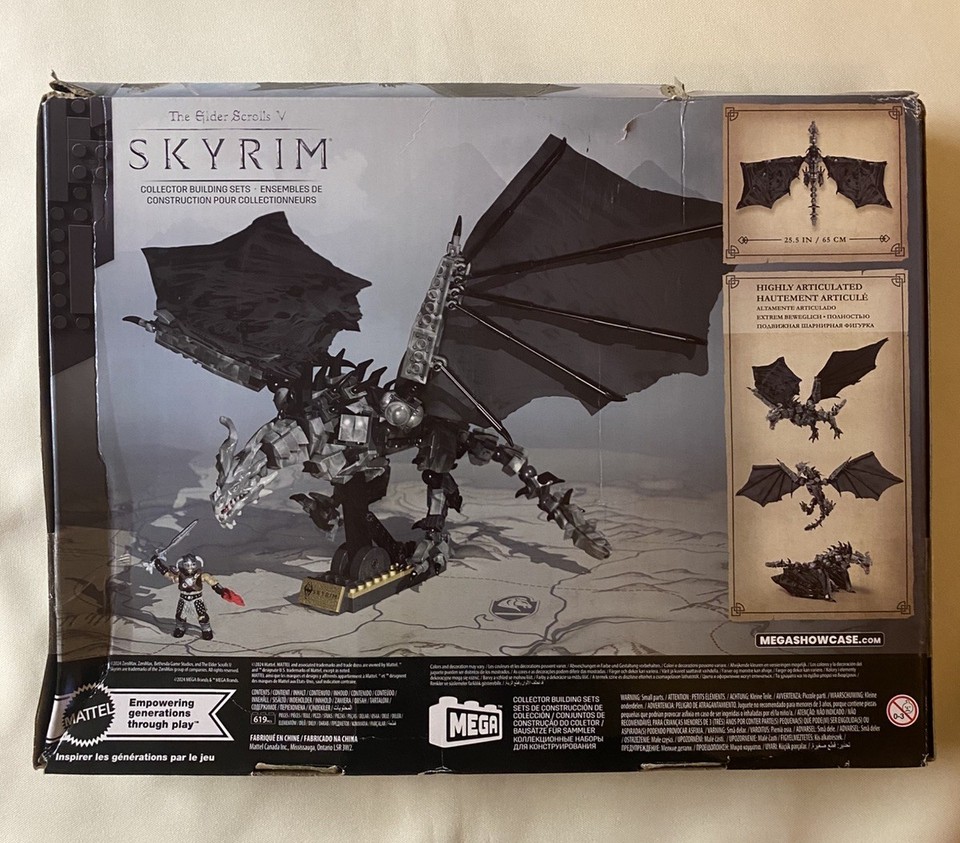 MEGA - Skyrim - Alduin the World Eater Dragon Toy Block Set- Dmged Box ...