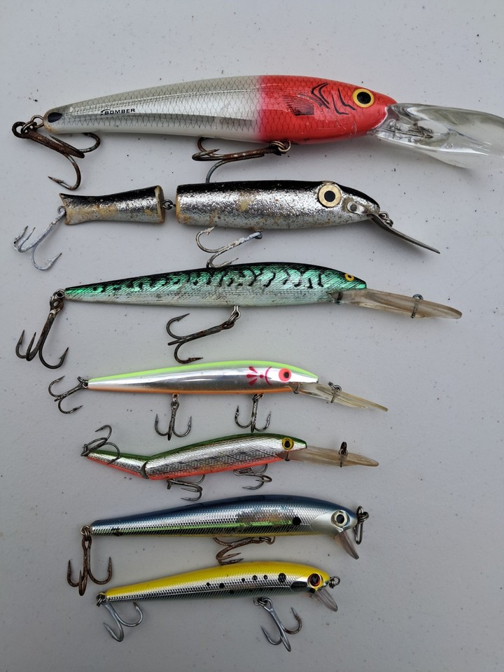 Striper Lures Lot Of 7,Bomber Lures,Saltwater Lures,Striper Lures | eBay