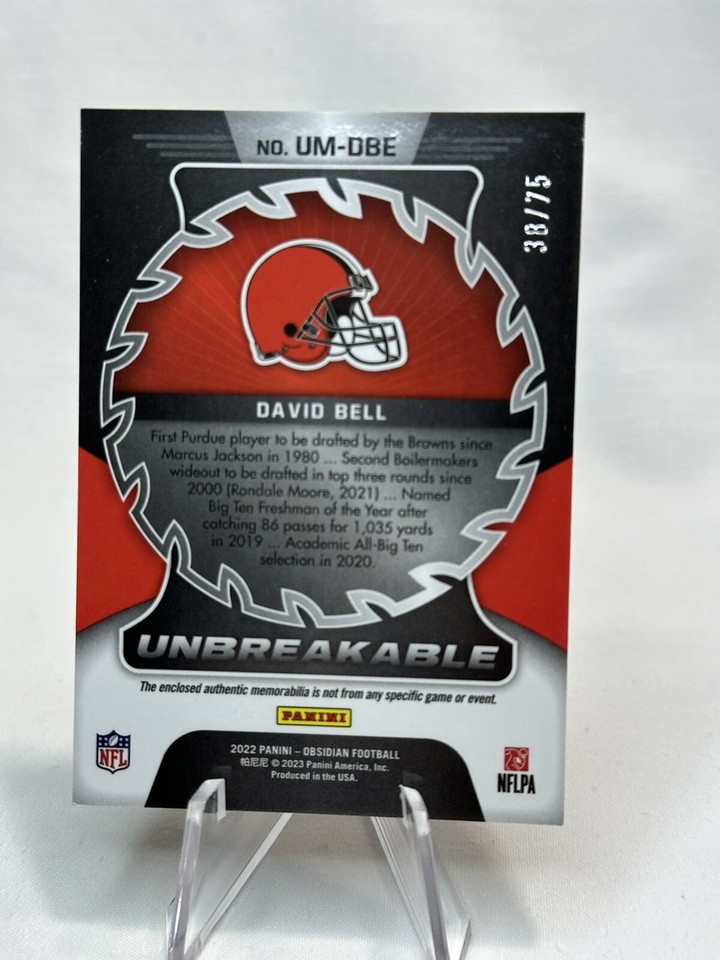 2022 Obsidian David Bell jersey Patch 38/75 | eBay