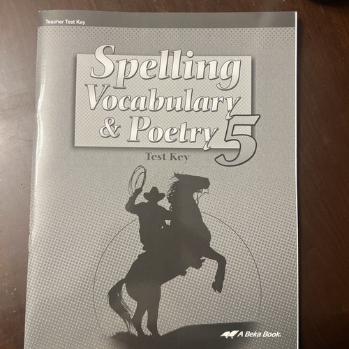 A Beka Spelling Vocabulary & Poetry 5 Test Key | eBay