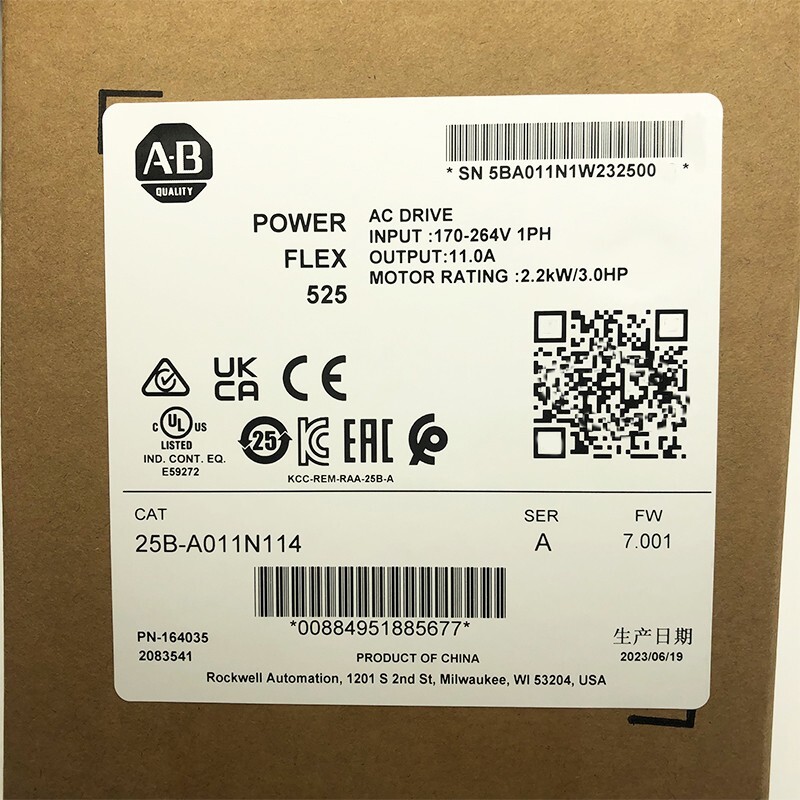 25B-A011N114 New Original PowerFlex 525 AC Drive 25BA011N114 in Stock ...
