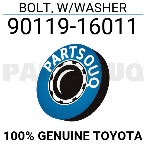 9011916011 Genuine Toyota BOLT, W/WASHER 90119-16011 | eBay