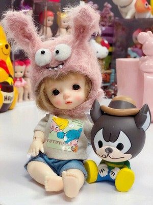 New Mini Cute Baby 1/8 BJD Doll Resin Body Jointed Doll Gifts with Eyes ...