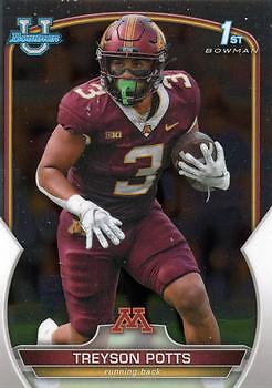 Treyson Potts 2022 Bowman Chrome University - 1st #97 - Minnesota ...