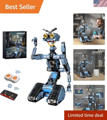 1176 Pieces Johnny 5 Robot Building Set with Remote Control, Short ...