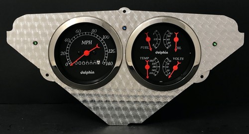 1955 1956 1957 1958 1959 Chevy Truck Quad 2 Gauge Dash Panel Engine ...