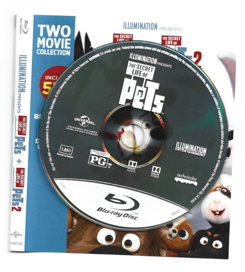 The Secret Life of Pets (Blu-ray Disc + Artwork Only) - Free Shipping ...