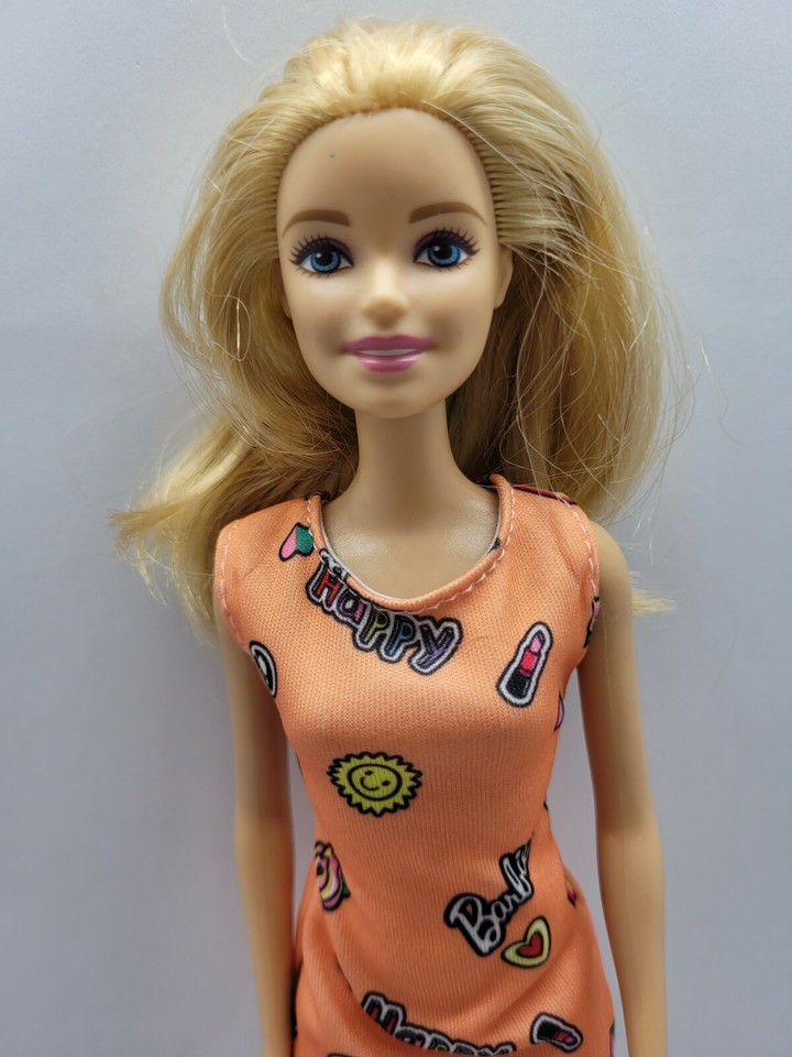 2017/2018 Barbie Doll Orange Emoji Graphics Dress FJF14 💖💖 887961534580 ...