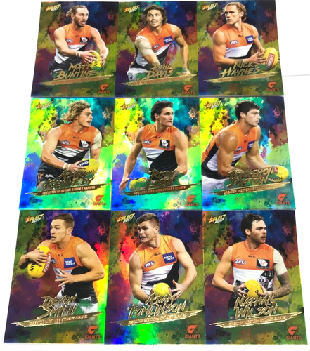 2017 SELECT AFL FOOTY STARS TRADING CARD HOLOFOIL CARD TEAM SET (9)-GWS ...