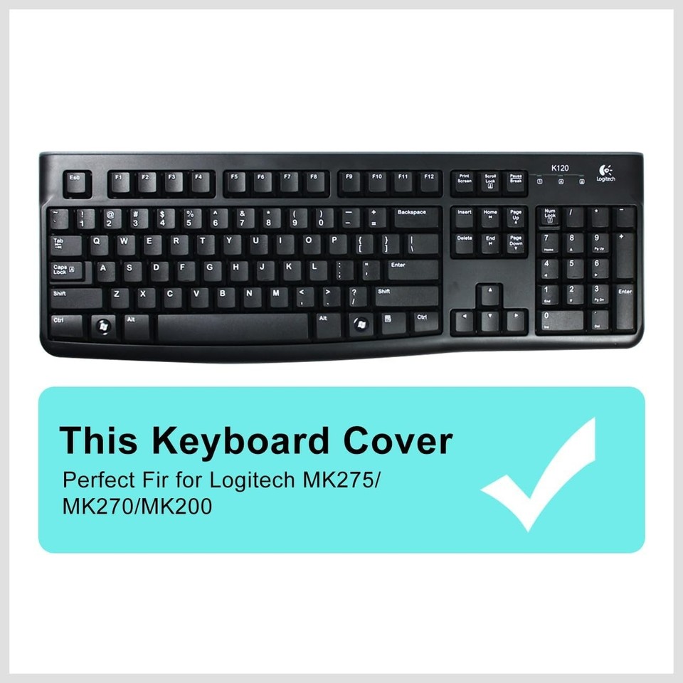 Silicone Keyboard Cover for Logi MK270 and K200 K260 K270 MK200 MK260 ...