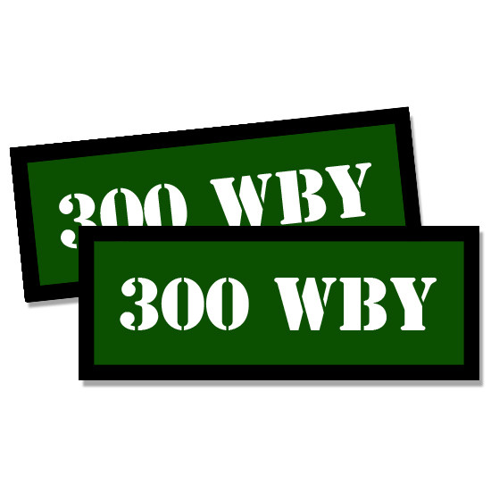 300 WBY Ammo Can Decals - Labels for Ammunition Weatherby - GREEN 3"x1 ...
