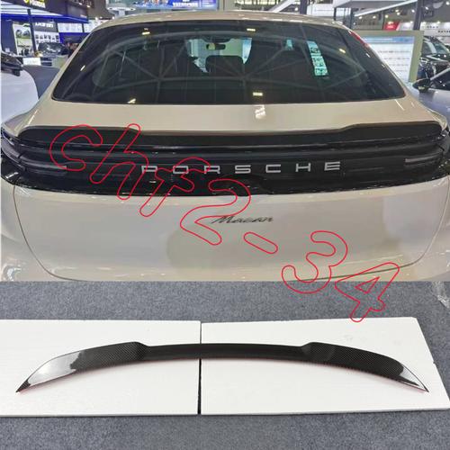 For Porsche Macan EV 2024-2026 Real Carbon Fiber Rear Spoiler Trunk Lid ...