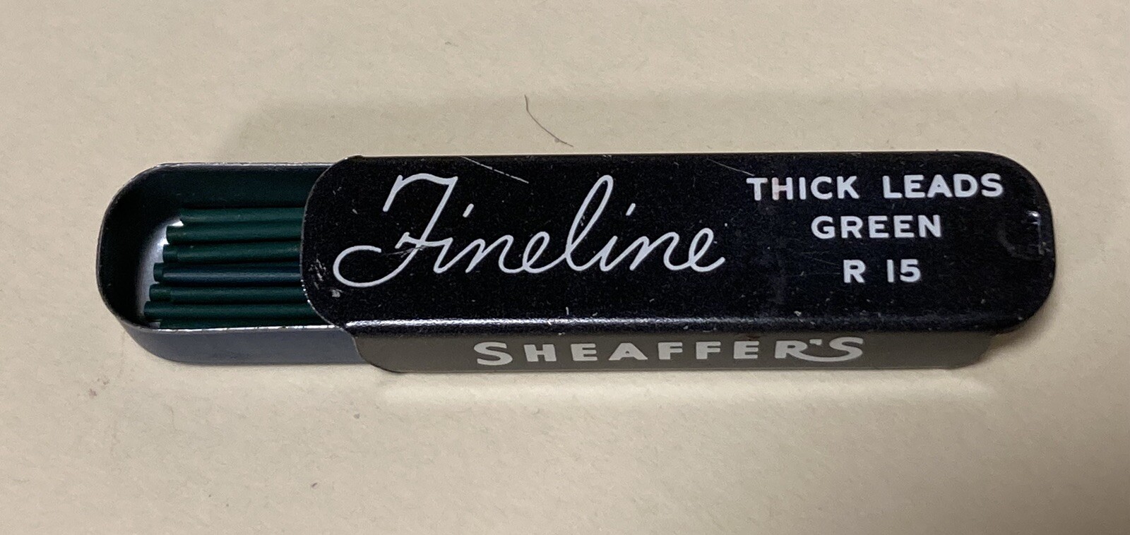 Vintage SHEAFFER Fineline Mechanical Pencil Lead GREEN 1.18mm Metal ...