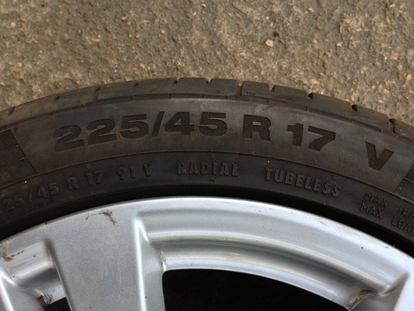 2017 MERCEDES A B CLASS W246 17" 7.5J x 17H2 ALLOY WHEEL + TYRE ...