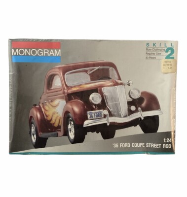 Monogram '36 Ford Coupe Street Rod Built Car Model Kit #2721 Skill ...