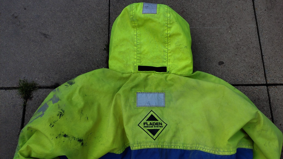 mens FLADEN Rescue System Flotation Suit Yellow & Blue 48" Chest 29 ...