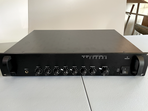 Commercial Audio 120W 5ch 100/70V Mixer Amp with Microphone Priority ...