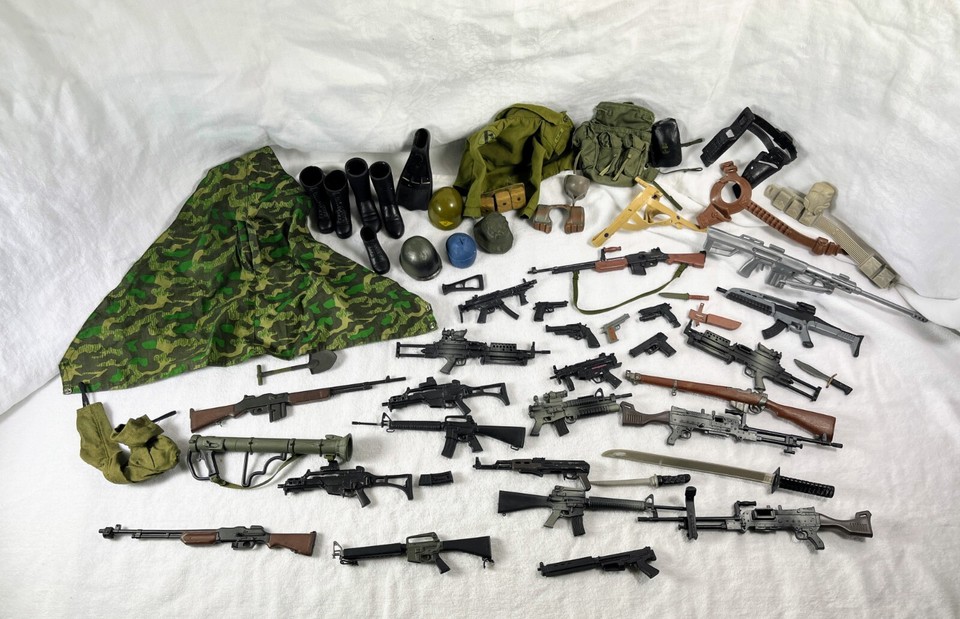 GI JOE Huge Lot Of Weapons Guns Rifles For 12" Inch Action Figures | eBay