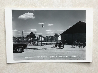 L858 Postcard RPPC Swimming Pool Geneseo IL Illinois | eBay