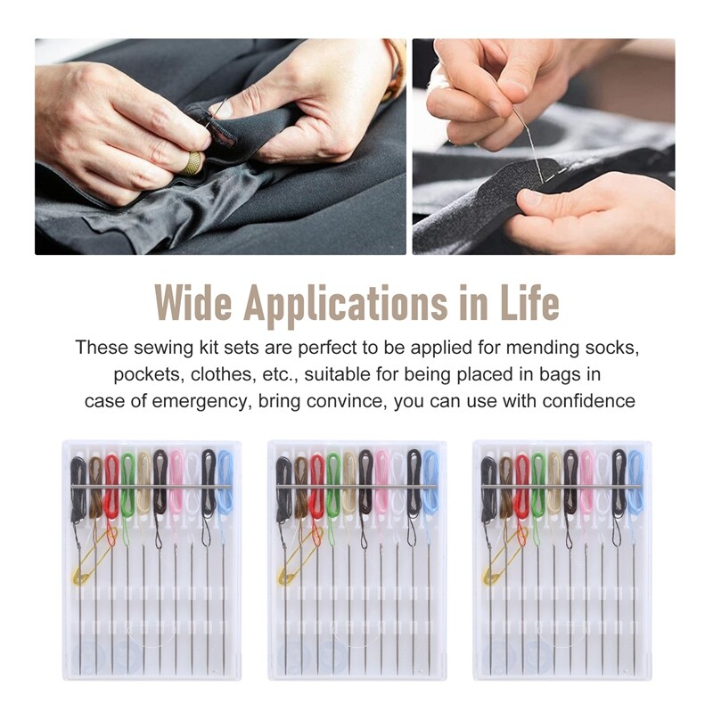 14 Boxes Fix Sewing Kit Easy Pre Threaded Needle Kit Basic Personal8772 ...