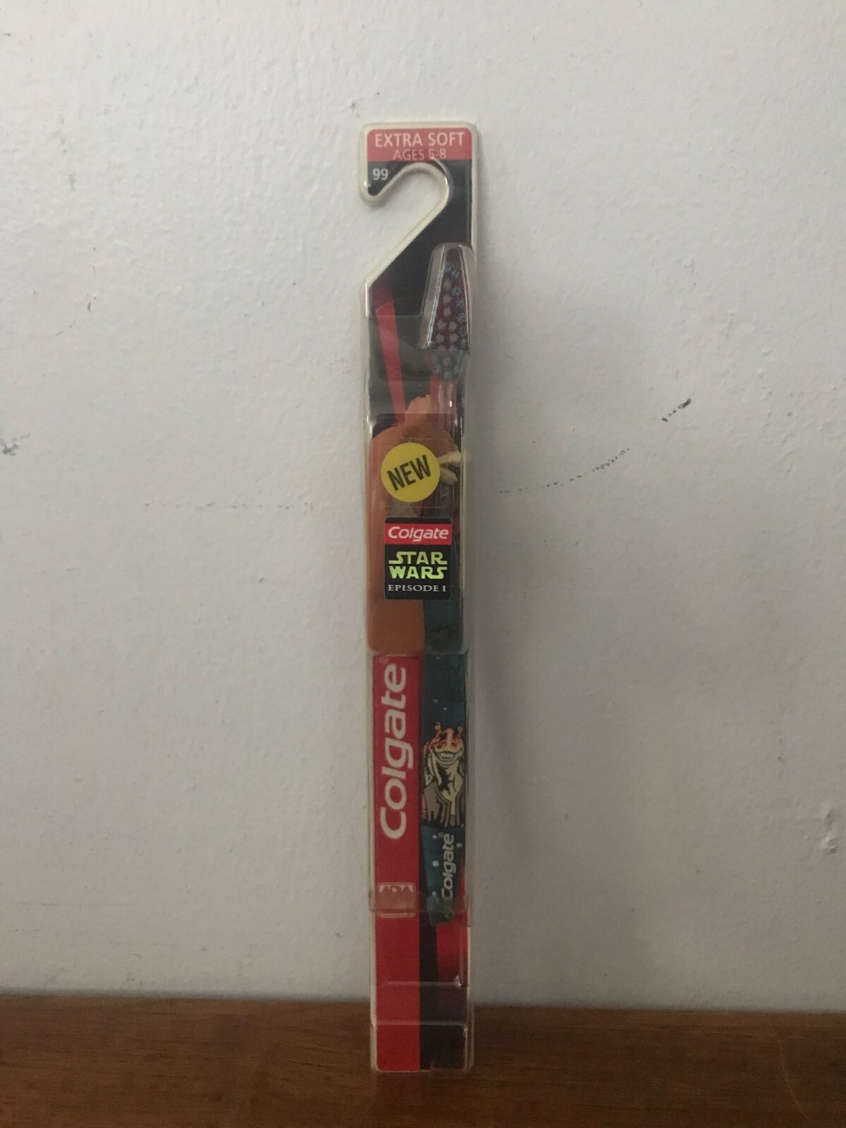 NEW Vtg Star Wars Episode 1 Colgate Toothbrush Jar Jar Binks Extra Soft ...