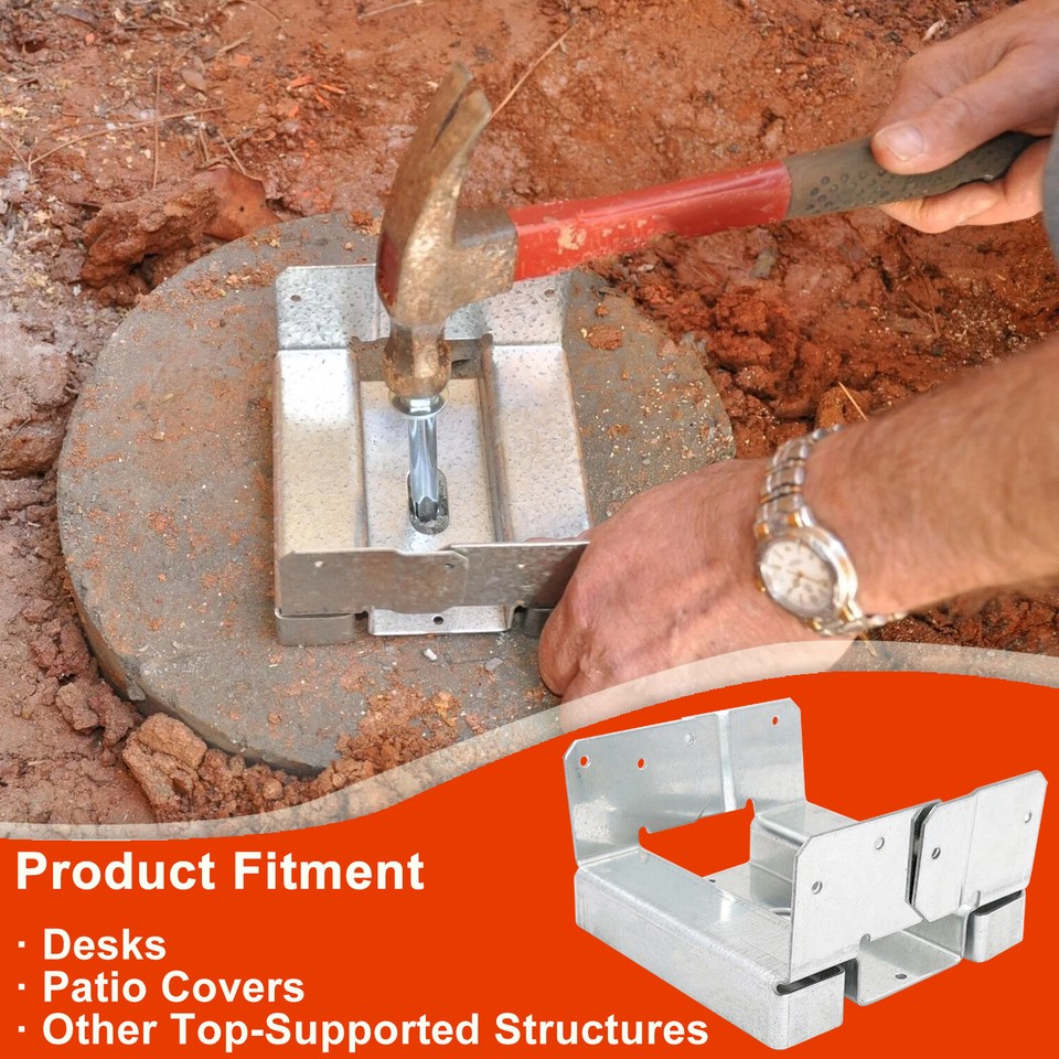 10Pcs 6x6 Concrete Deck Post Anchor Base Adjustable Metal Post Bracket ...