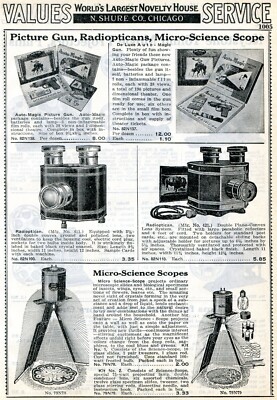 1938 Print Ad of Radiopticans, Auto-Magic Picture Gun, Micro-Science ...