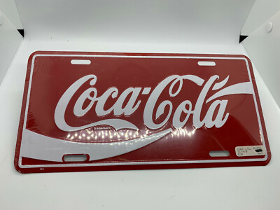 Coca Cola license plate, new/still sealed, never opened/used, original ...