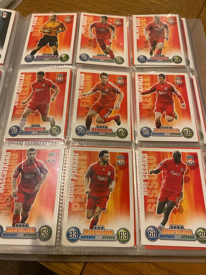 306 Topps Match Attax Football Cards Red Back 2007-2008 IN BINDER VGC ...