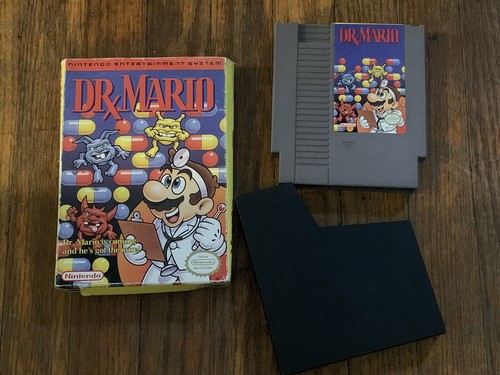 Dr. Mario (Nintendo NES, 1990) Cartridge & Original Box Tested Working ...