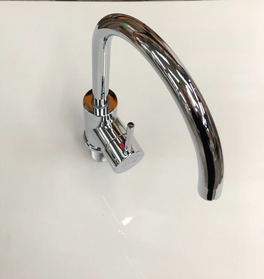 Caraflo Caravan Tap Chrome Swan Neck Mixer Kitchen Bathroom Motorhome ...